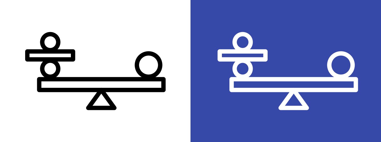 Inequality logo sign set outline Royalty Free Vector Image