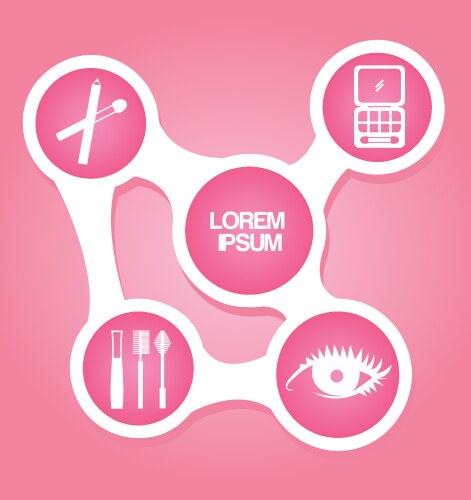 Make up infographics Royalty Free Vector Image