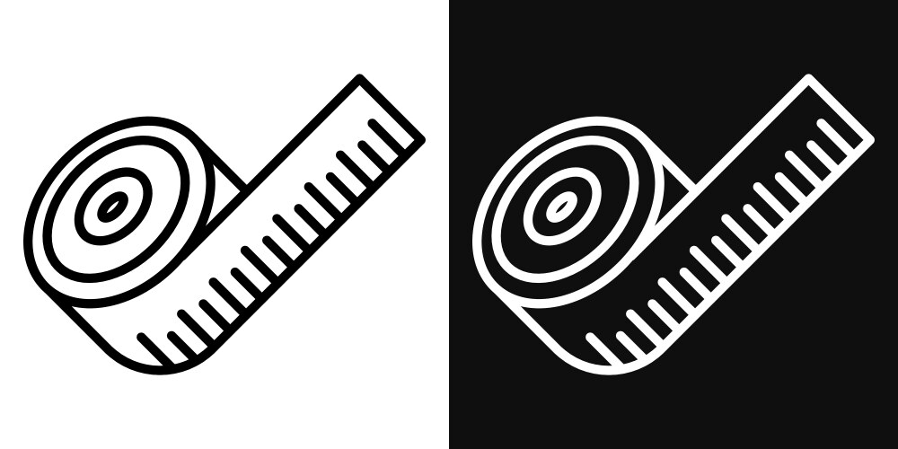 Area and dimension icon set square size space Vector Image