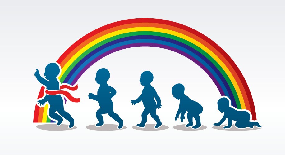 Artificially born baby sketch Royalty Free Vector Image