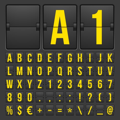 Countdown timer white color mechanical scoreboard Vector Image