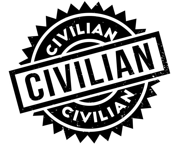 Civilian rubber stamp Royalty Free Vector Image