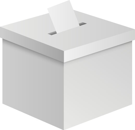 Empty election box mockup realistic style Vector Image