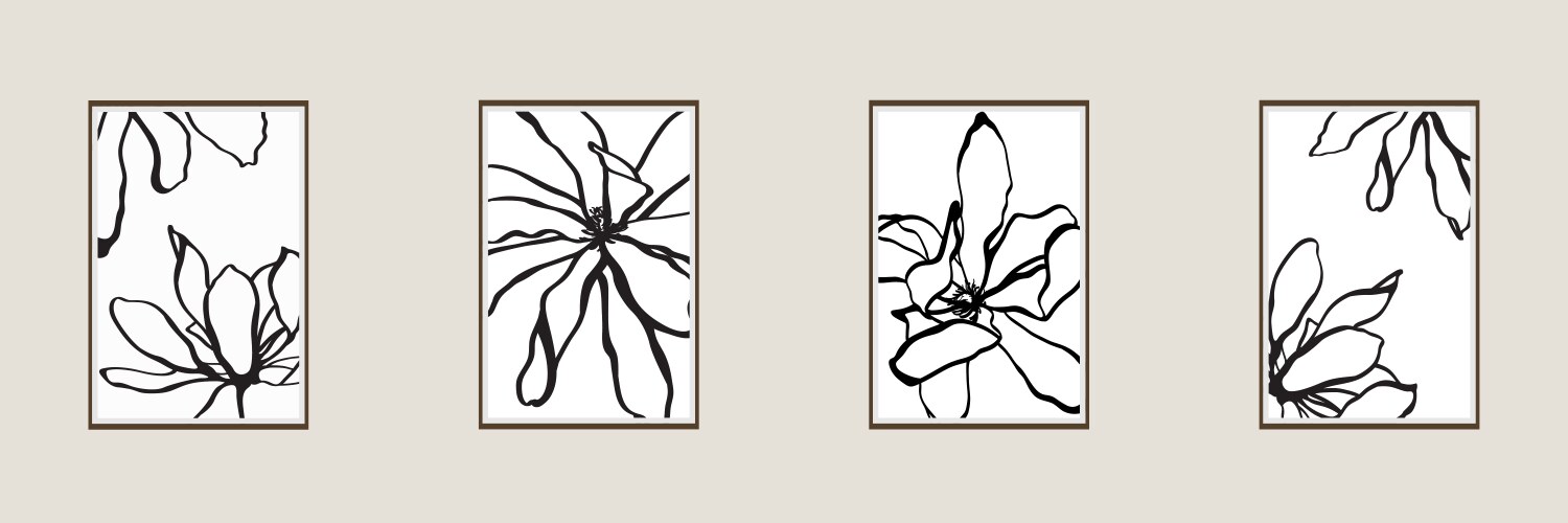 Magnolia line art Vector Images & Graphics for Commercial Use | VectorStock