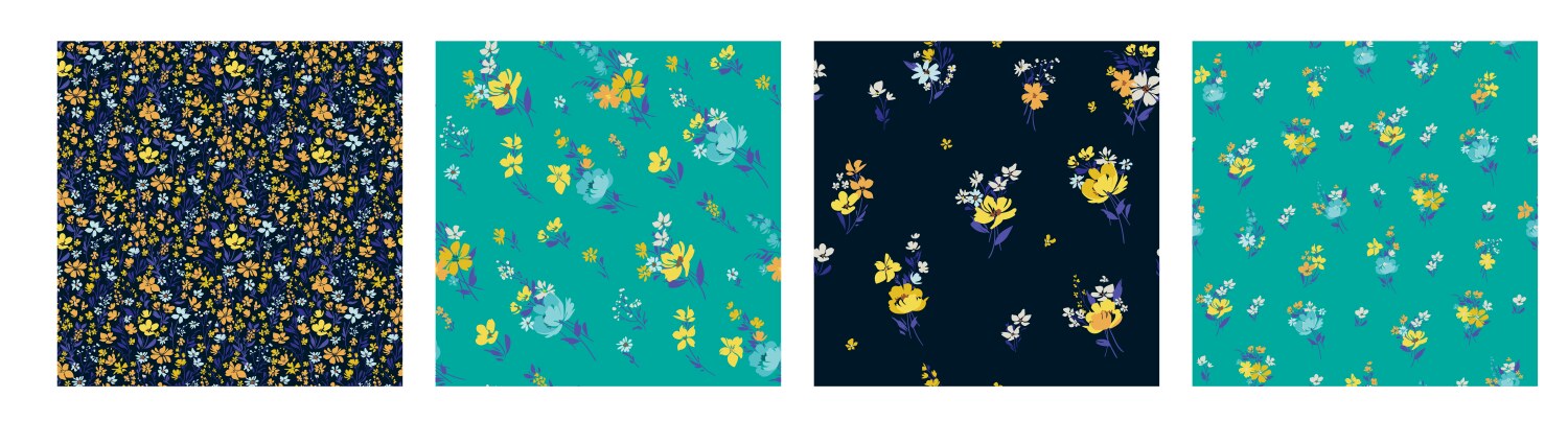 Seamless spring pattern with floral motif Vector Image