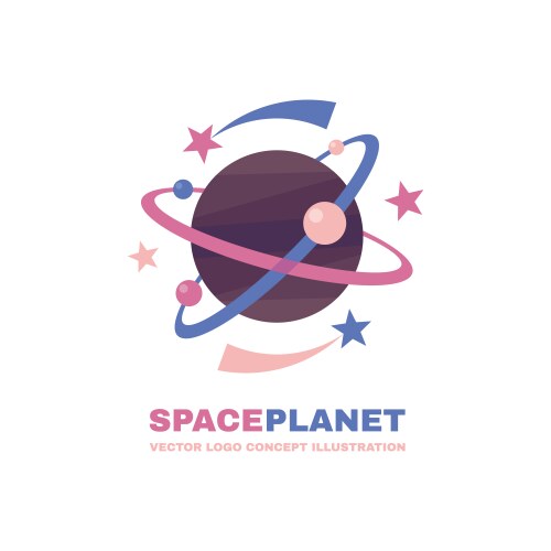 Space logo template design universe concept sign Vector Image
