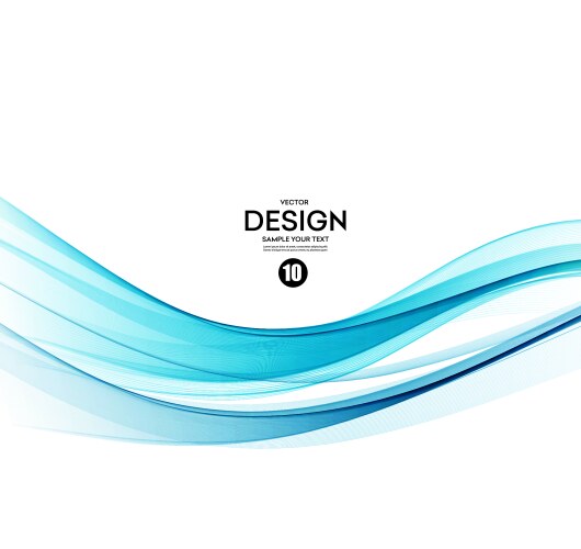 Wavy blue logo design template Royalty Free Vector Image