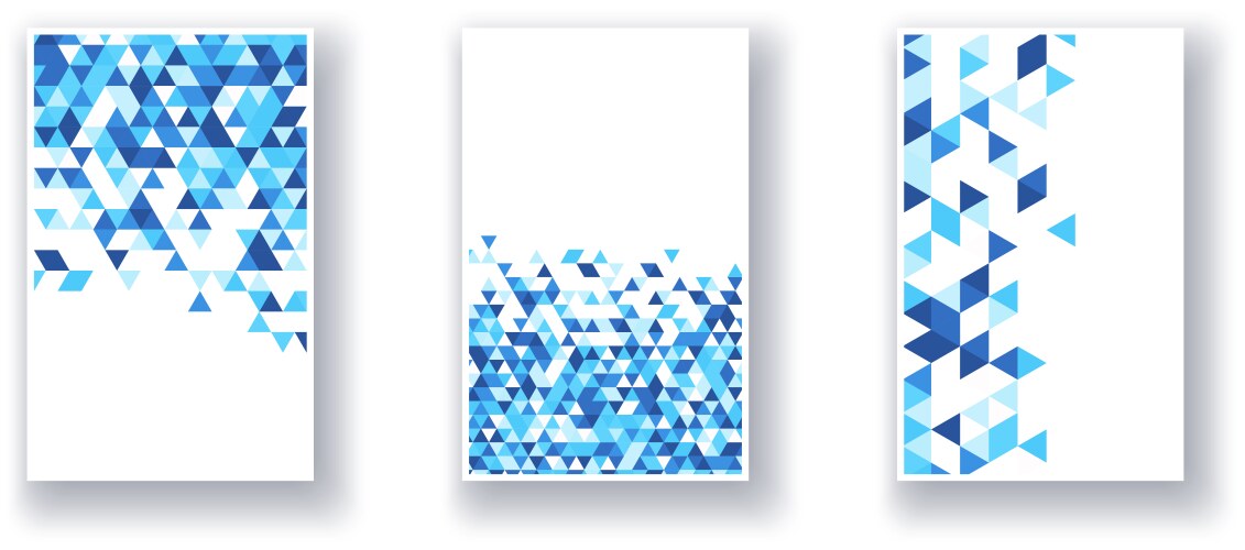Blue geometric triangle flow Royalty Free Vector Image