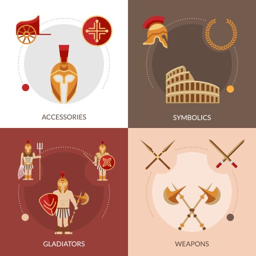 Ancient roman set Royalty Free Vector Image - VectorStock