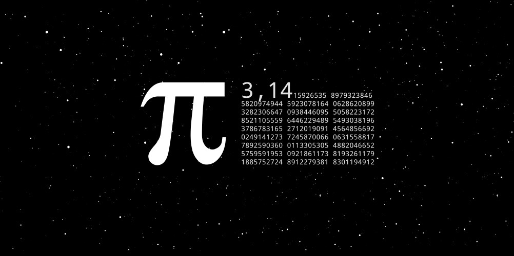 Pi day science space iinfinitely Royalty Free Vector Image
