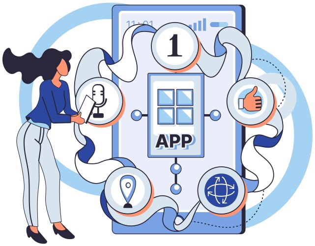 Application Testing Metaphor Software Royalty Free Vector