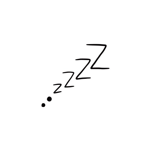 Zzz doodle drawing symbol for sleep Royalty Free Vector