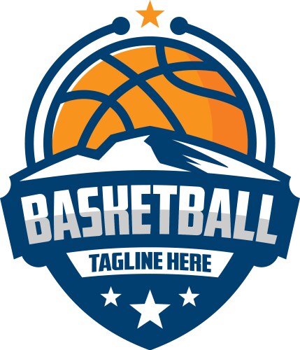 Volleyball tournament emblem template Royalty Free Vector