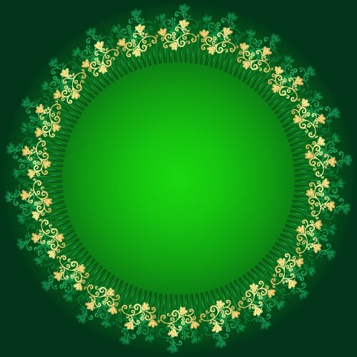 Gold-green vintage frame Royalty Free Vector Image