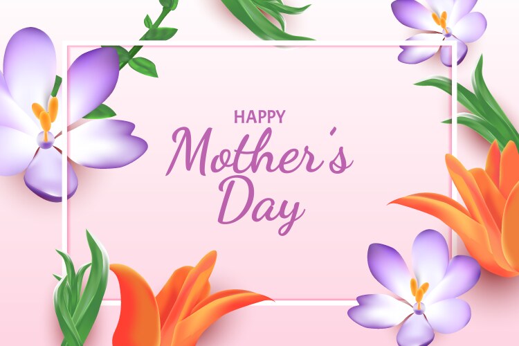 Happy mother day background flower Royalty Free Vector Image
