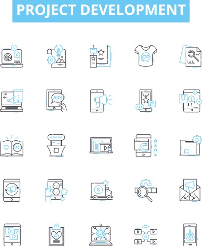 Seo and development ultra modern color Royalty Free Vector