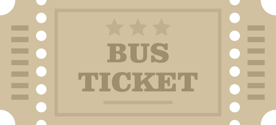 Pass bus ticket icon outline style Royalty Free Vector Image