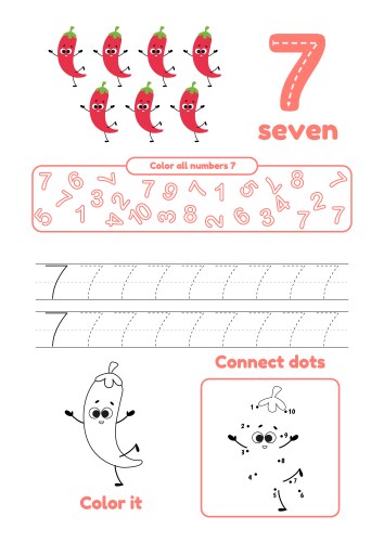 Tracing calculator trace and color educational Vector Image