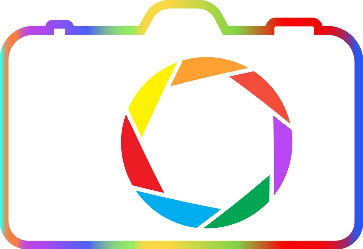 Pixel art camera logo icon design Royalty Free Vector Image