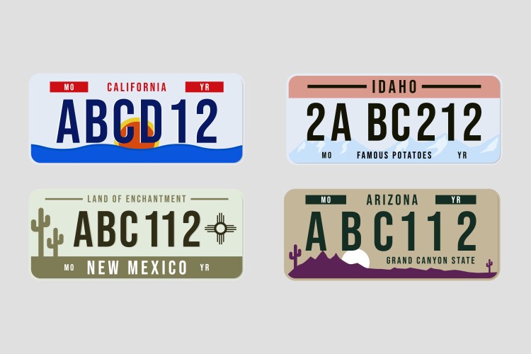 License Plate Font Vector Images (52)