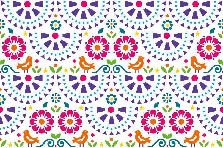 Mexican folk art design elements Royalty Free Vector Image