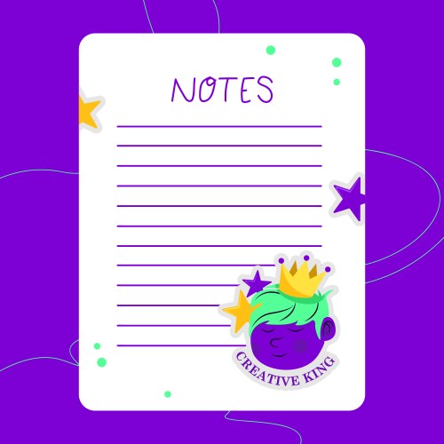 Blank paper with school sticker design Royalty Free Vector