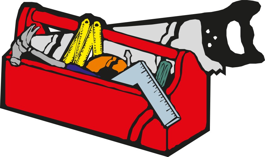 Toolbox with retro instruments Royalty Free Vector Image