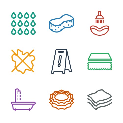 6 wet icons Royalty Free Vector Image - VectorStock