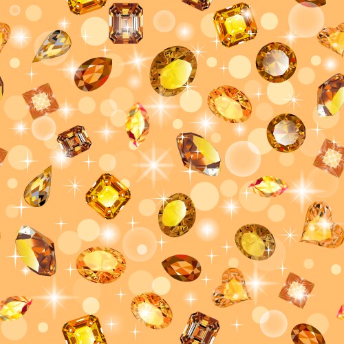 Collection different shapes and cut gemstones Vector Image