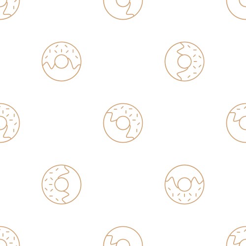 Cartoon hand-drawn donuts seamless pattern Vector Image Cartoon hand-drawn donuts seamless pattern Vector Image