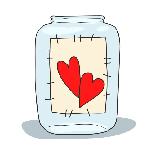 Glass mason jar cartoon Royalty Free Vector Image