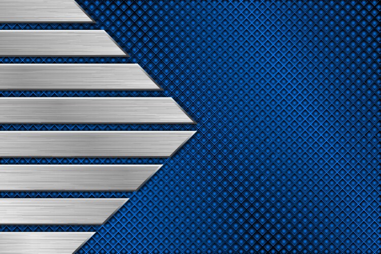 Blue metal background stainless steel texture Vector Image