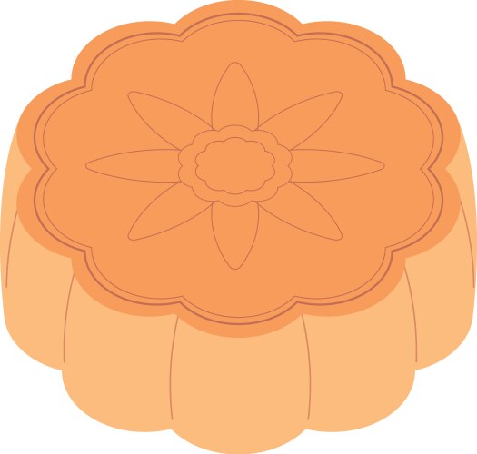 Mooncake icon chinese mid-autumn festival symbol Vector Image