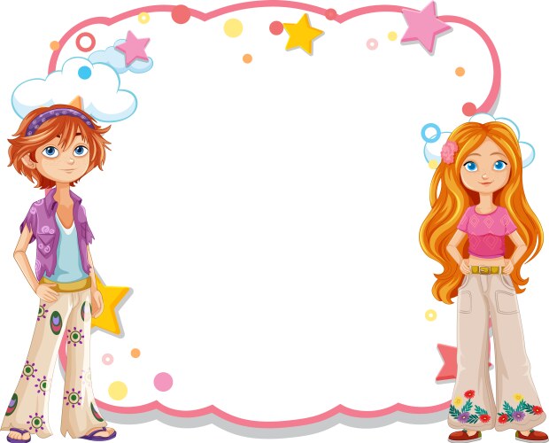 Cartoon Girl Frame Vector Images (over 22,000)
