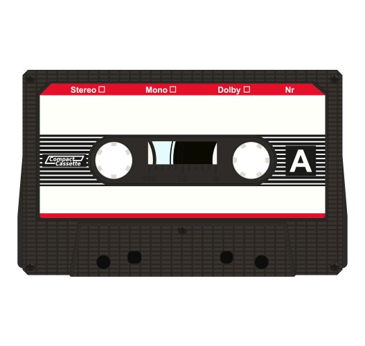 Retro audio cassette tapes Royalty Free Vector Image