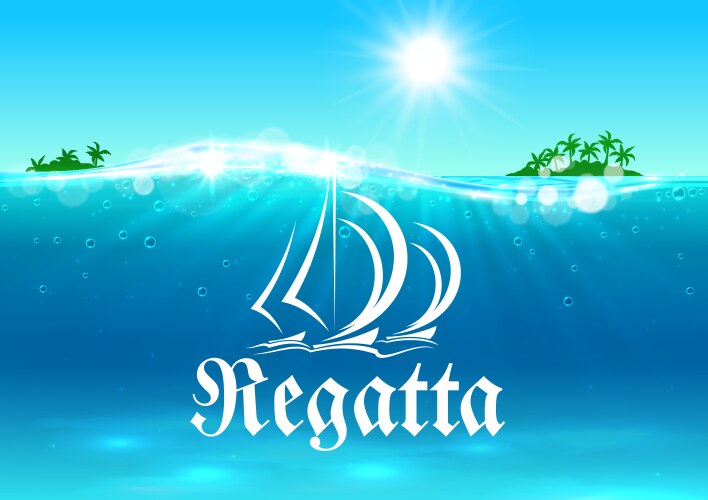 Yachting and regatta symbols Royalty Free Vector Image