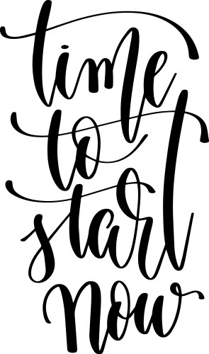 Life is short why not do it now word lettering Vector Image