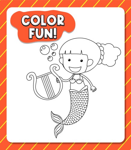 Worksheets template with color fun text Royalty Free Vector