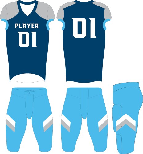 Football uniforms mock ups Royalty Free Vector Image