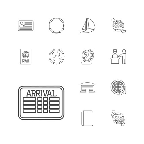37 international icons Royalty Free Vector Image