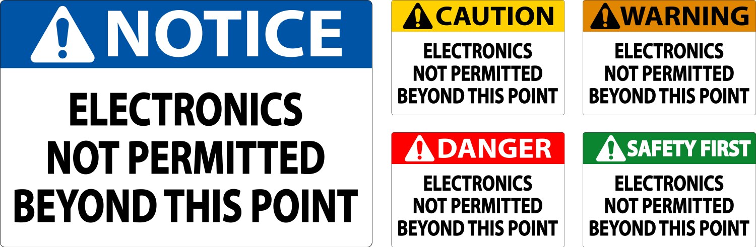 Caution notice security emergency safety Vector Image