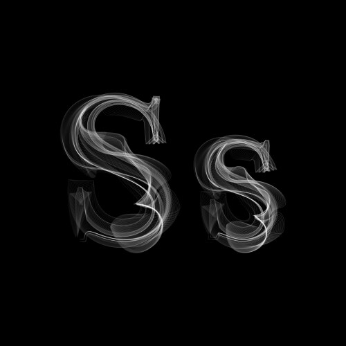 Smoke font letter w Royalty Free Vector Image - VectorStock