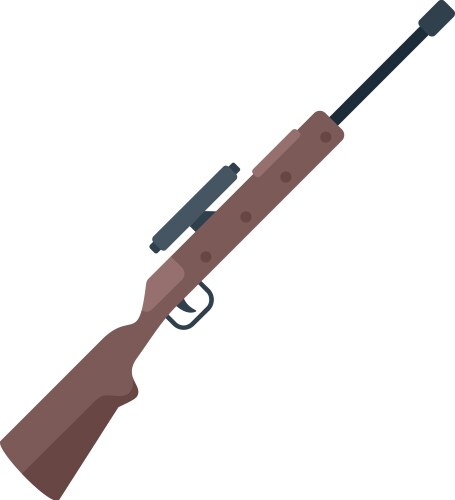 Field sniper icon flat rifle gun Royalty Free Vector Image