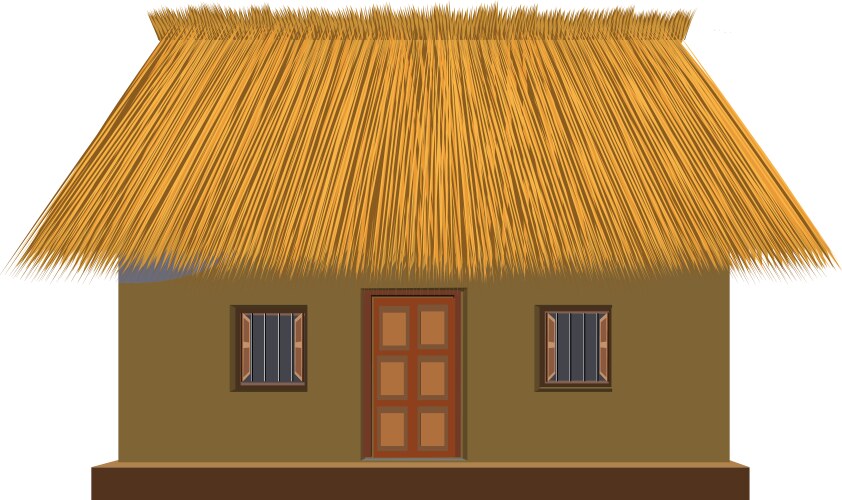 Traditional african hut isolated on white Vector Image