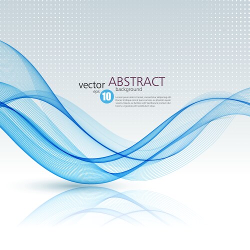 Abstract background blue wavy Royalty Free Vector Image