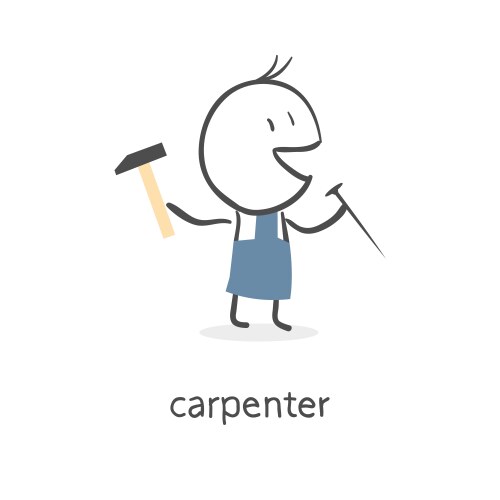 Carpenter cartoon Royalty Free Vector Image - VectorStock