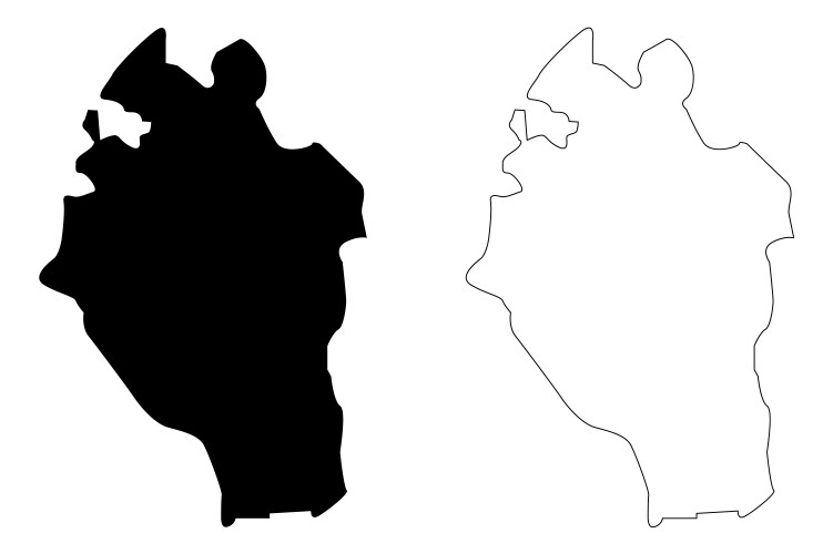 Buton island map Royalty Free Vector Image - VectorStock