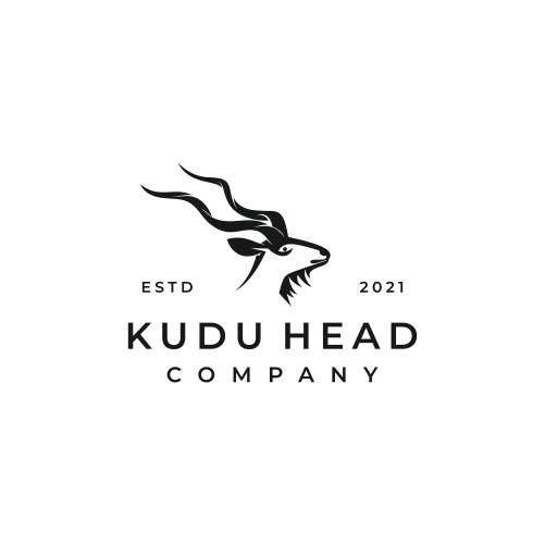 Kudu head logo icon Royalty Free Vector Image - VectorStock