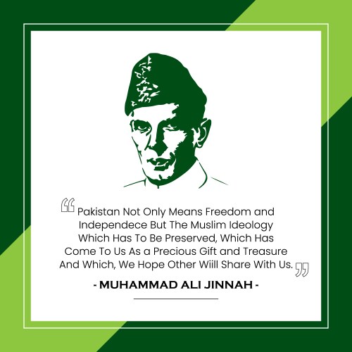Quaid-e-azam day quote design template Royalty Free Vector