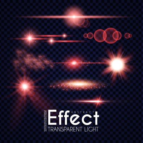 Transparent lens flare and light effects Vector Image